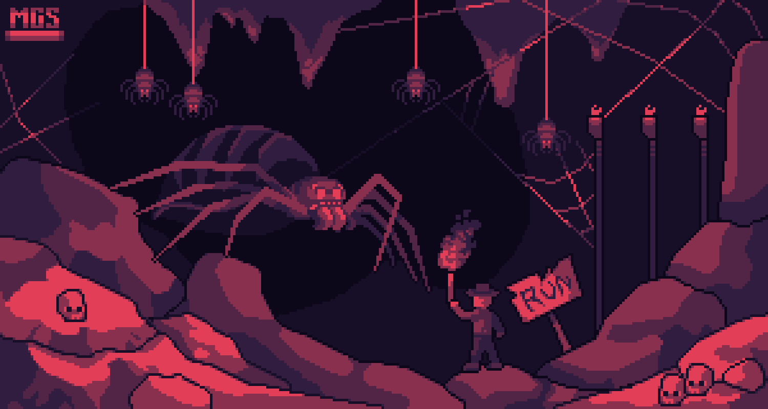 Pixilart - Cave spiders by Migue1207