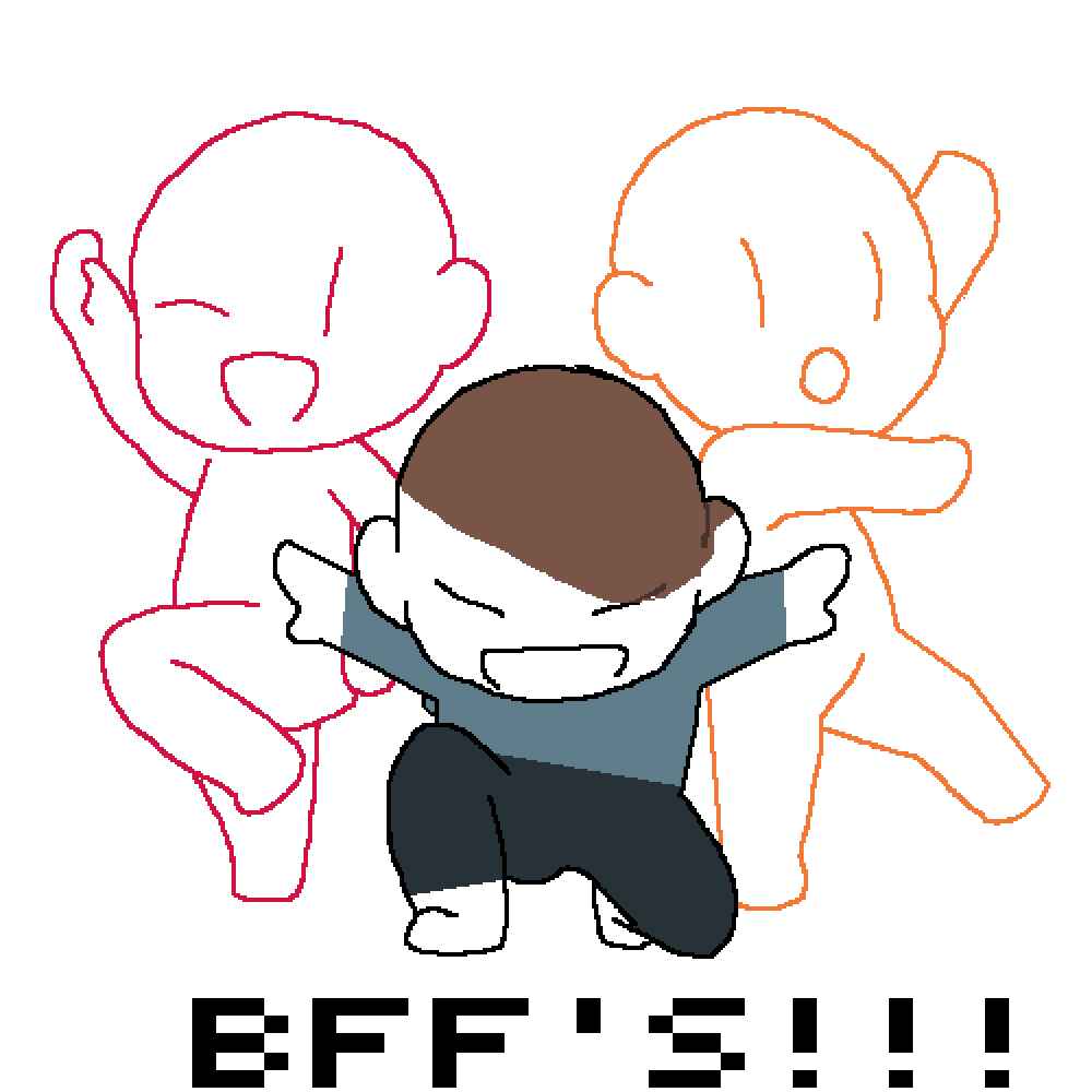 Pixilart - chibi trio base by mazzervr