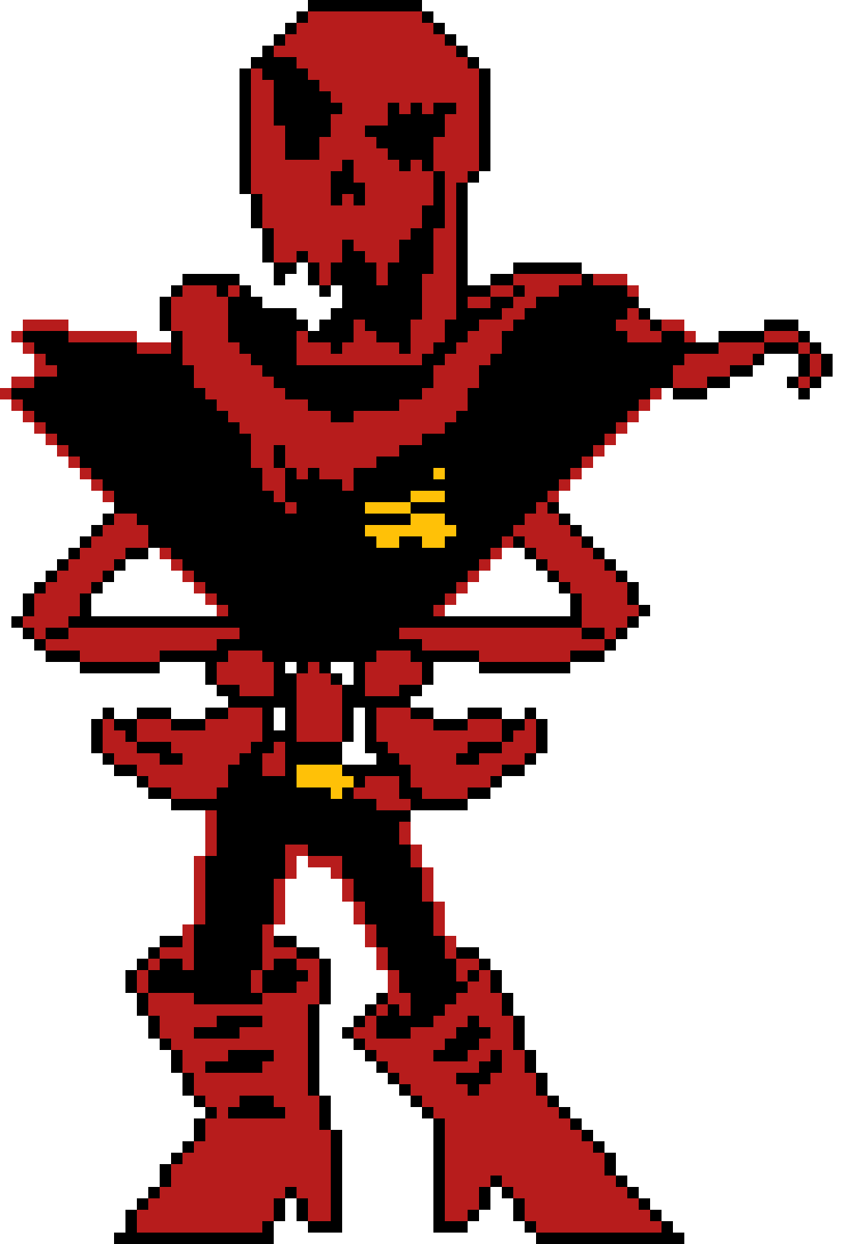 Pixilart - UnderFell Papyrus Base by DracoSteel