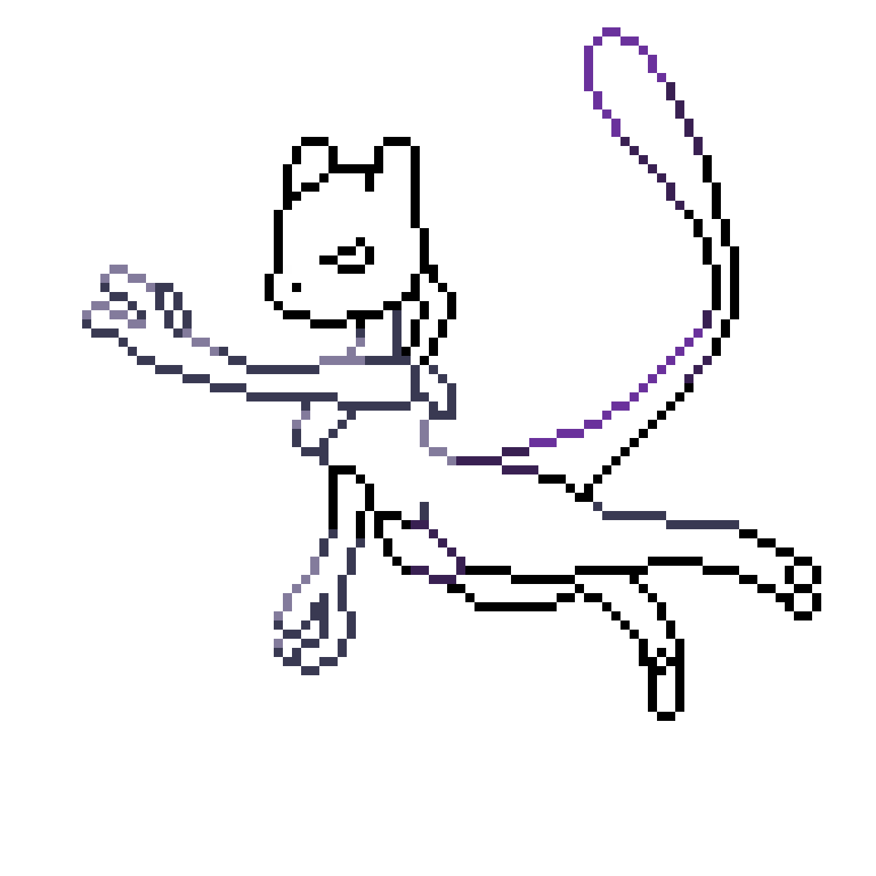 Pixilart - Mewtwo Sprite (v1) by alphawolf543