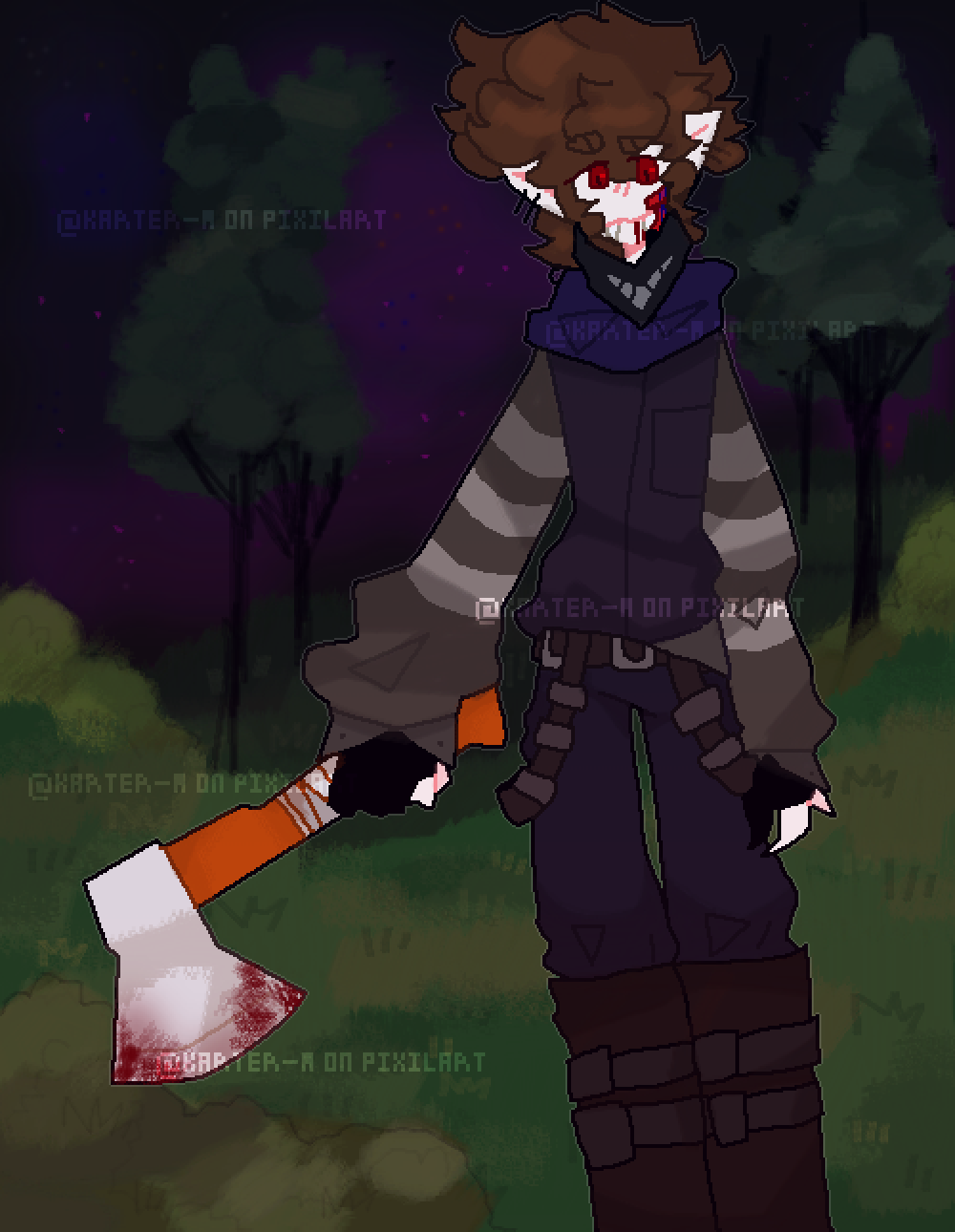 Pixilart - VAMPIRE TOBY AU by Karter-M