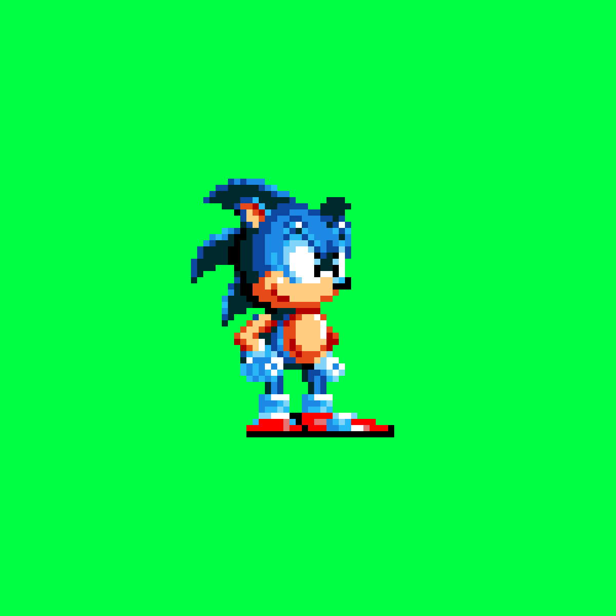 Pixilart - new american sonic sprite by da-sonic-boi