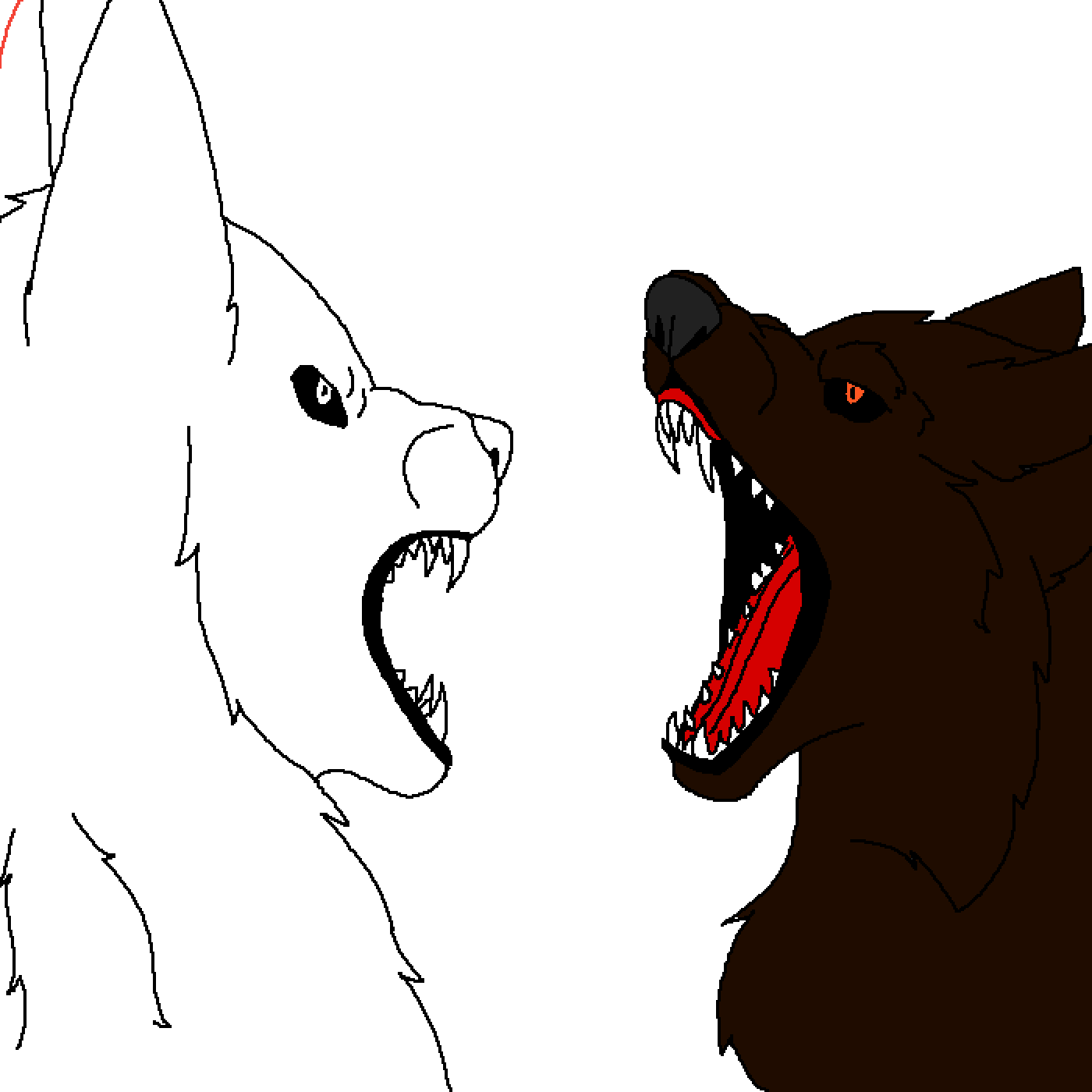 Pixilart - Wolf fight base by Vanderlind-Gang