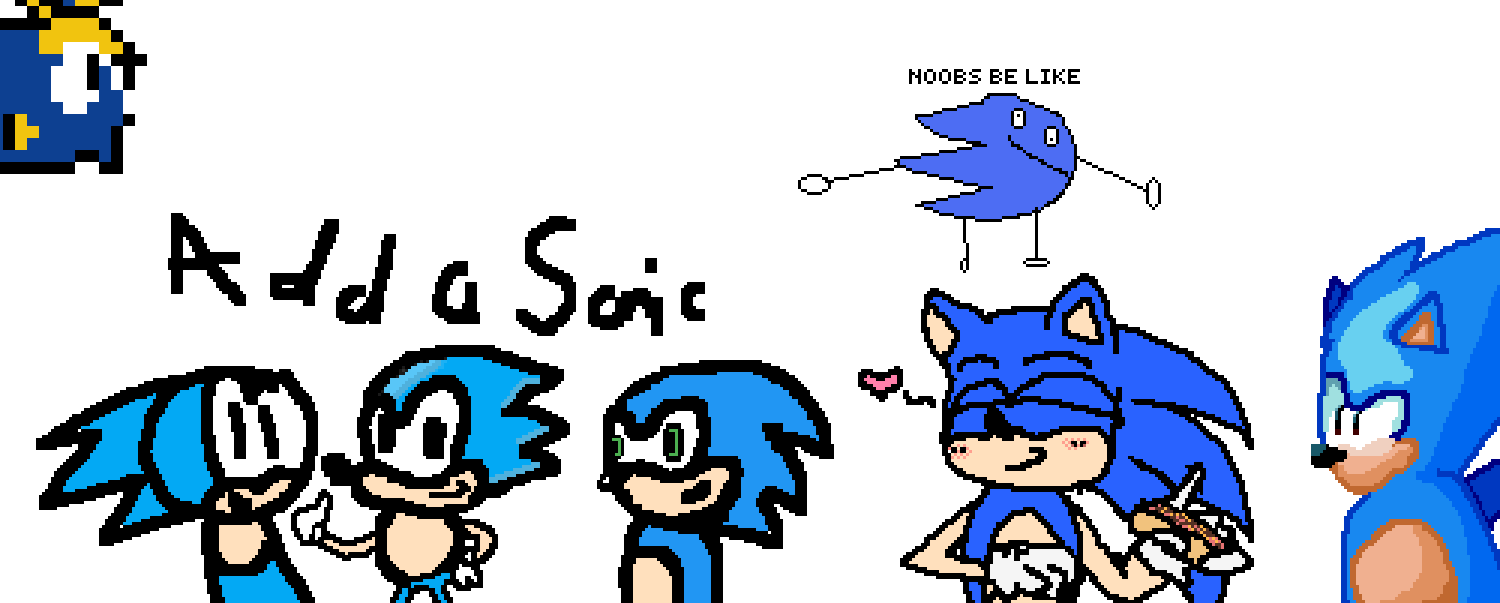 Pixilart - Sonic The Hedgehog--Noob by MarioSonic136