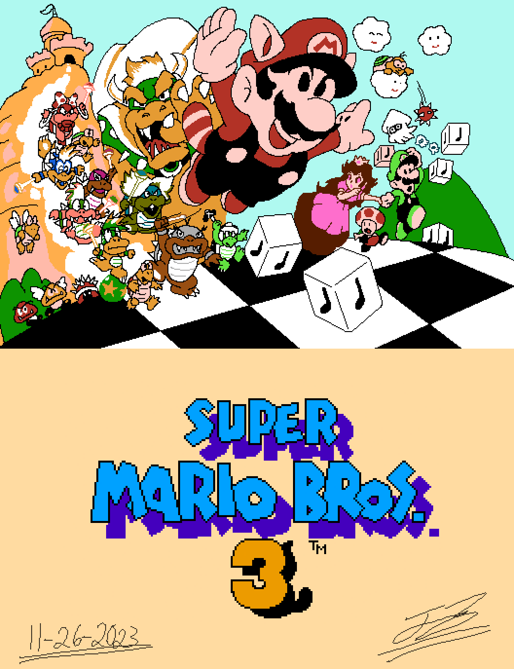 Pixilart - Super Mario 3 by Popstarbird25