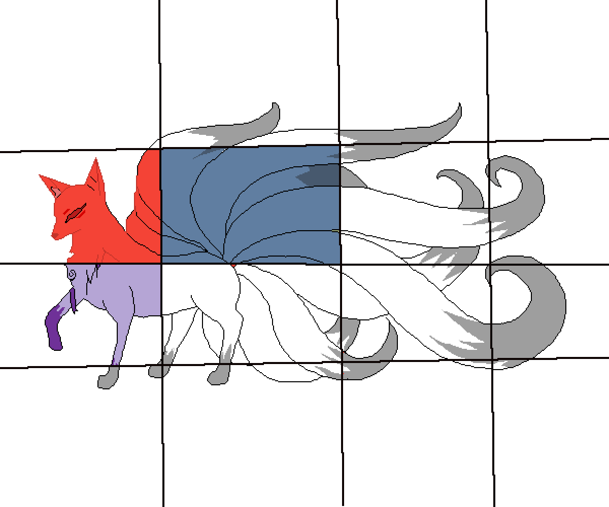 Pixilart - Kitsune (Ninetails) Base by WhaleSharkBait