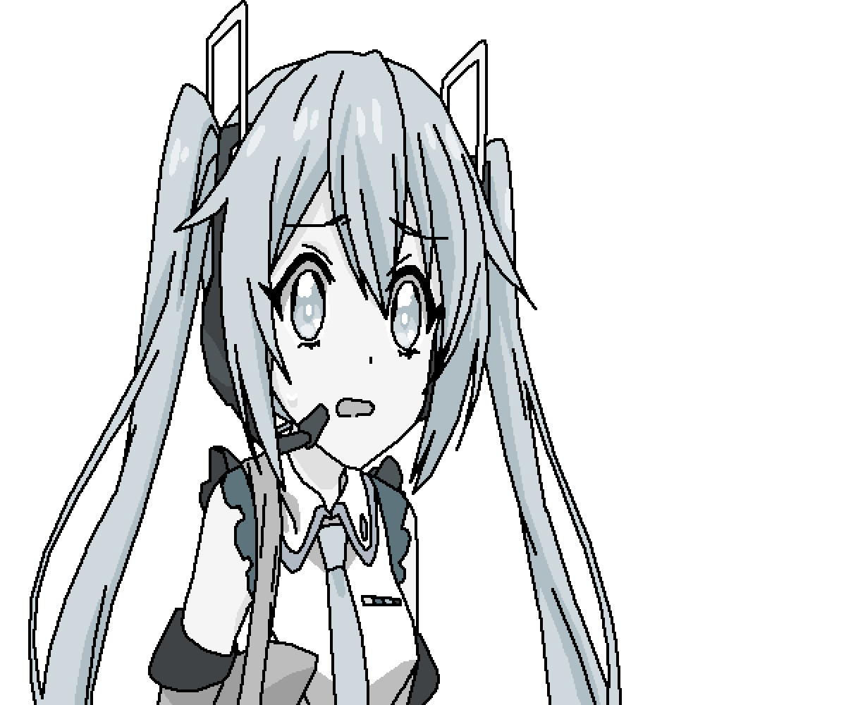 Pixilart - Hatsune Miku Base by Yuki-Hoshiko