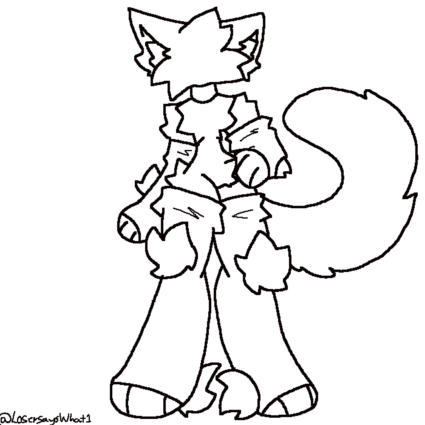Pixilart Fursona Base By Losersayswhat1