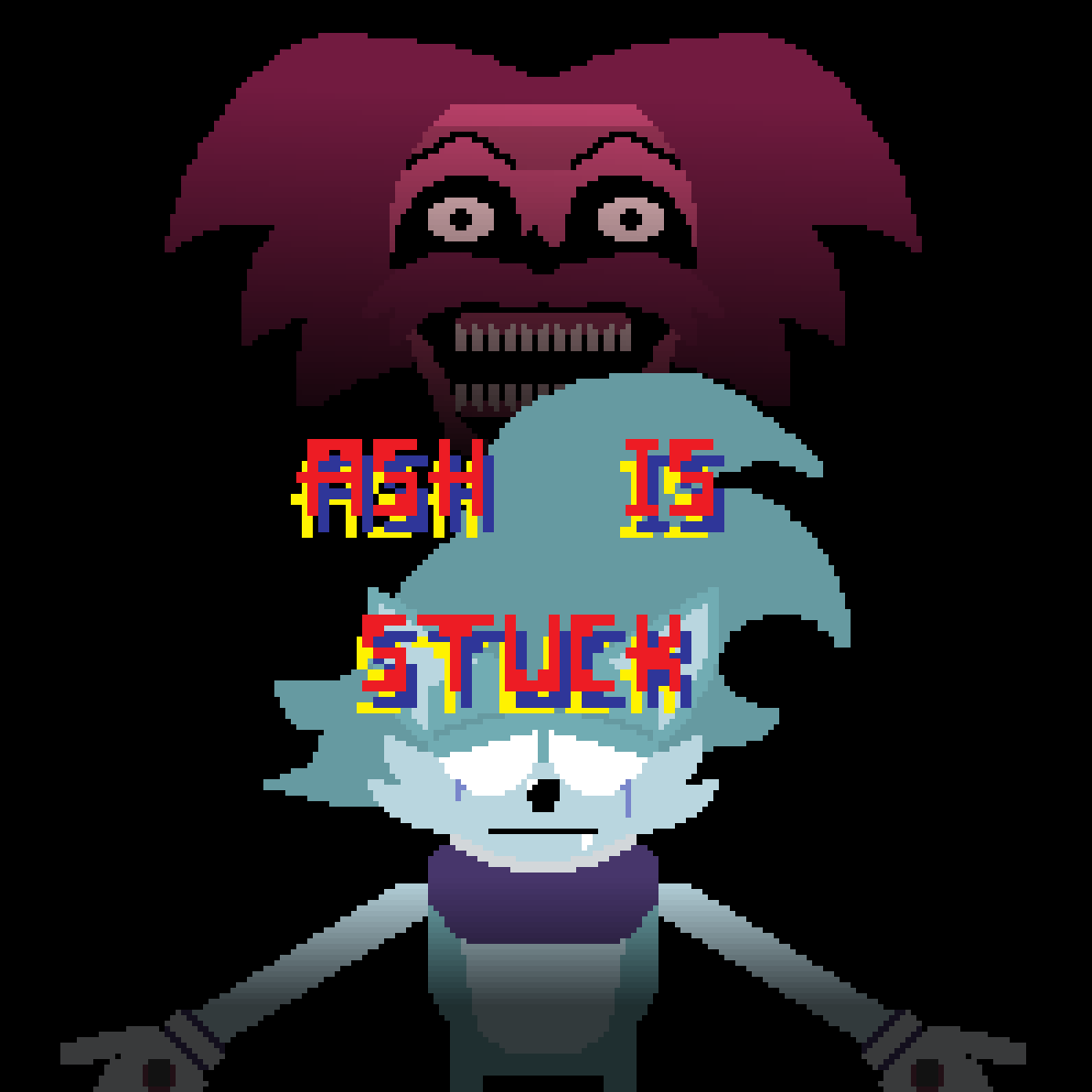 Pixilart - ASH IS STUCK by creplbum