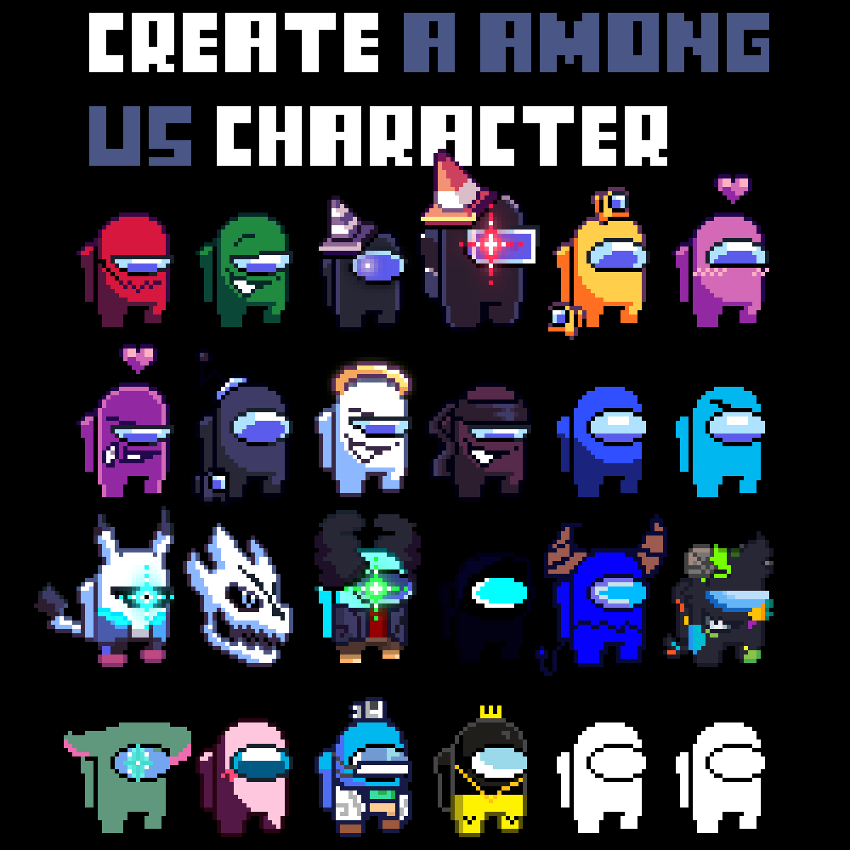 Pixilart - Create a Among Us Character (REUPLOADED) by MSKL