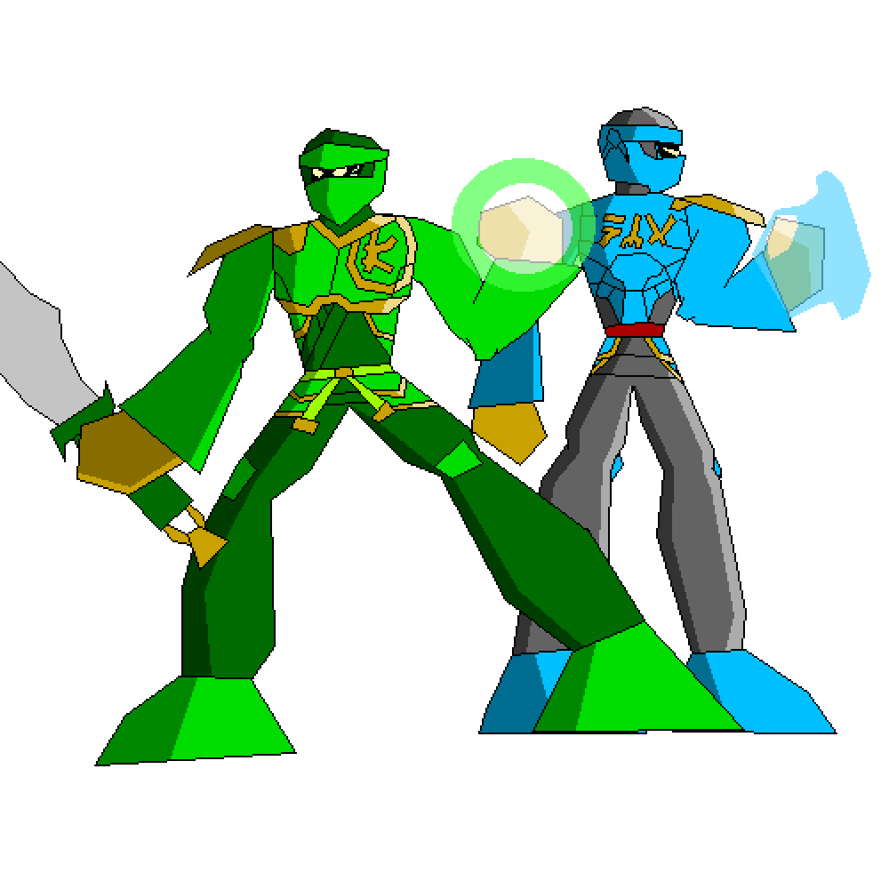 Pixilart - Mech Suit Lloyd and Nya (digital eyes) by hunters4658