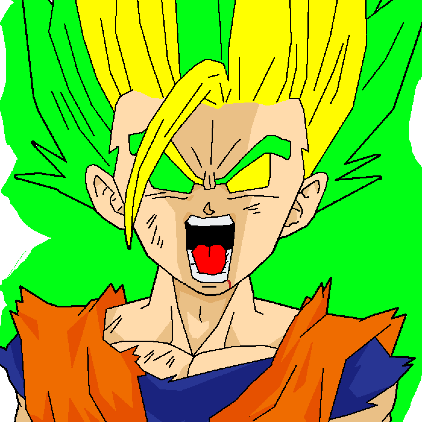 Pixilart - SSJBE Gohan Rage Shintani style by mario-an-luigi