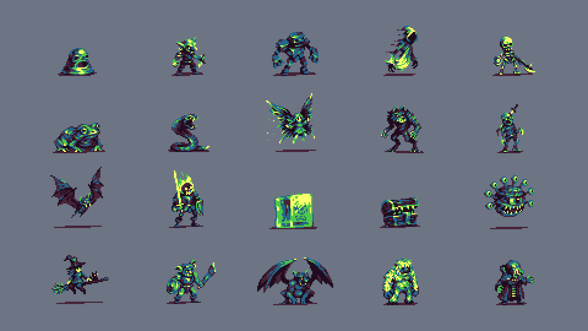 Pixilart - Five-Color Enemies | 五色敵人 by Amorphous