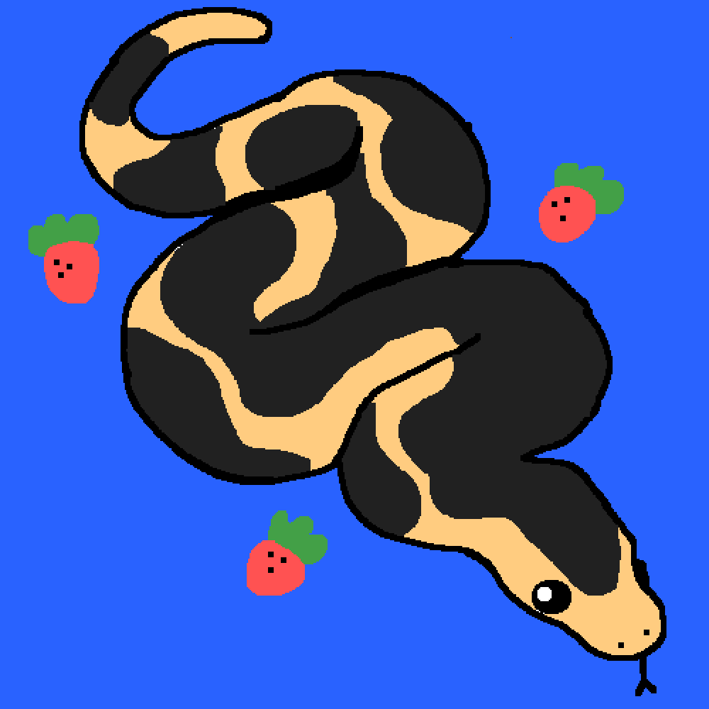 Pixilart - Strawberry snake base by LuckyTheDucky