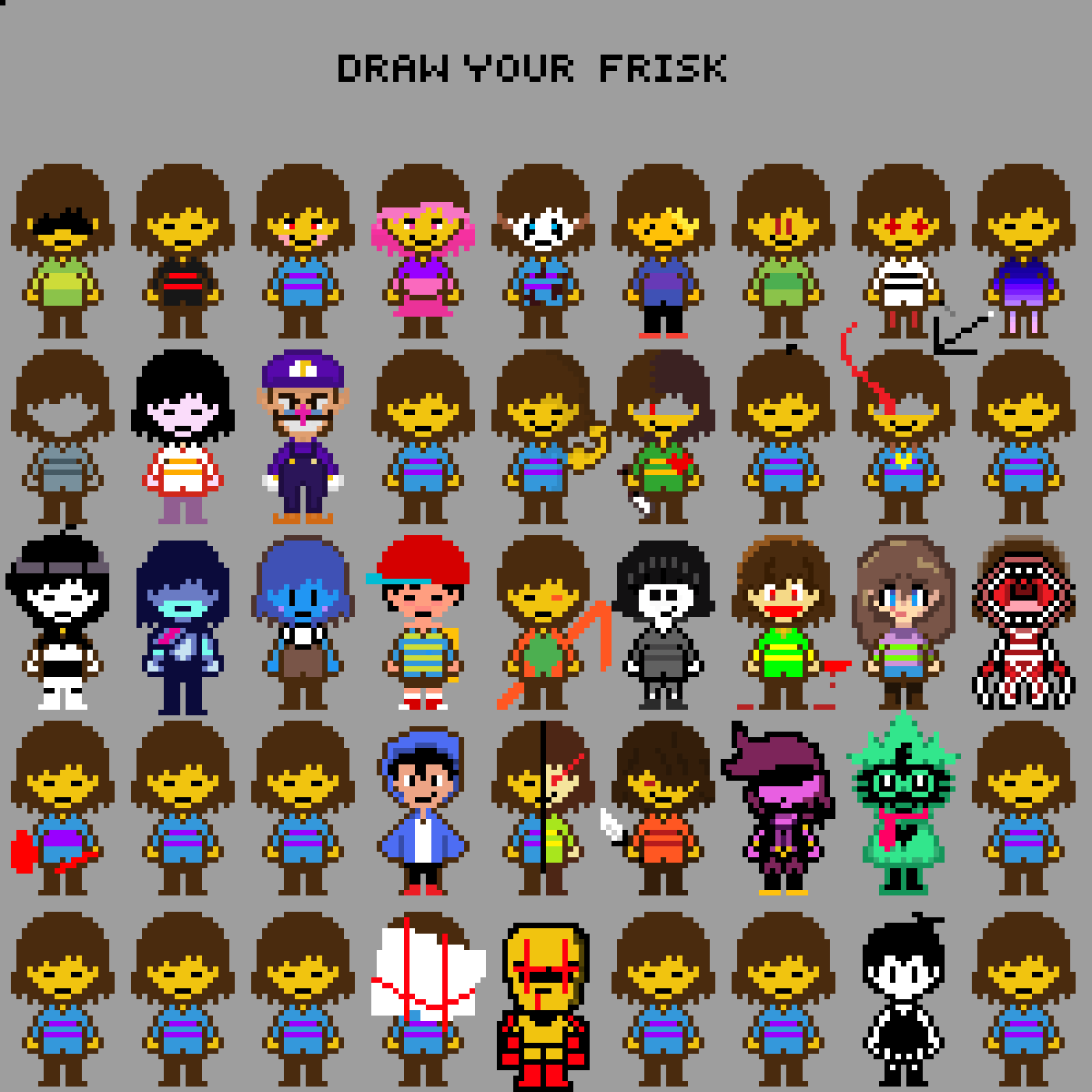 Pixilart - MAKE YOUR OWN FRISK! by Luiz-understay