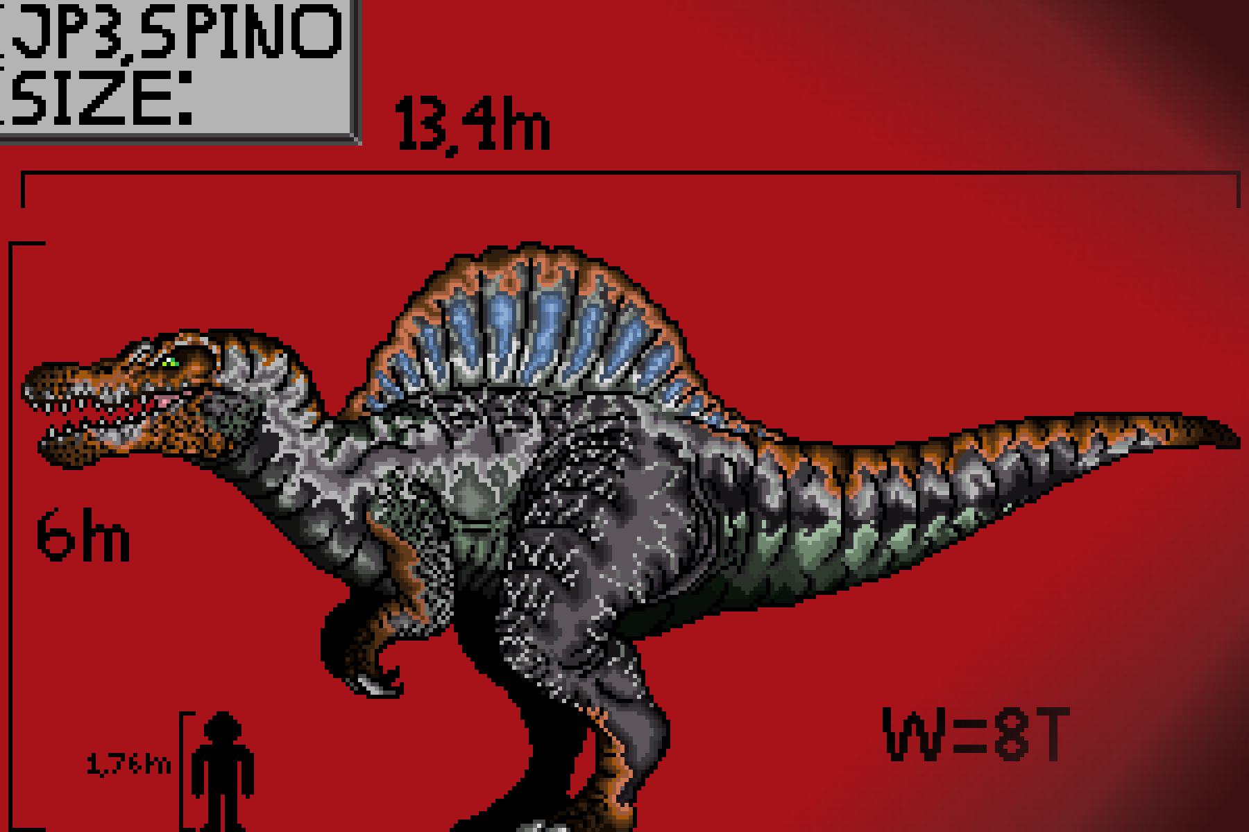 Pixilart - JP3 SPINOSAURUS by OMEN-DRAWS
