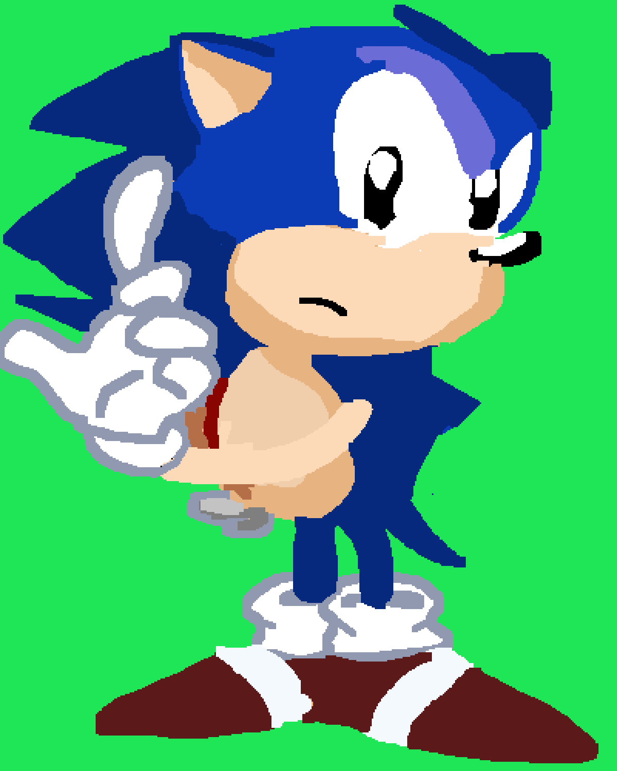 Pixilart - Classic Sonic In toei/junio art by imJUSTaKIDD