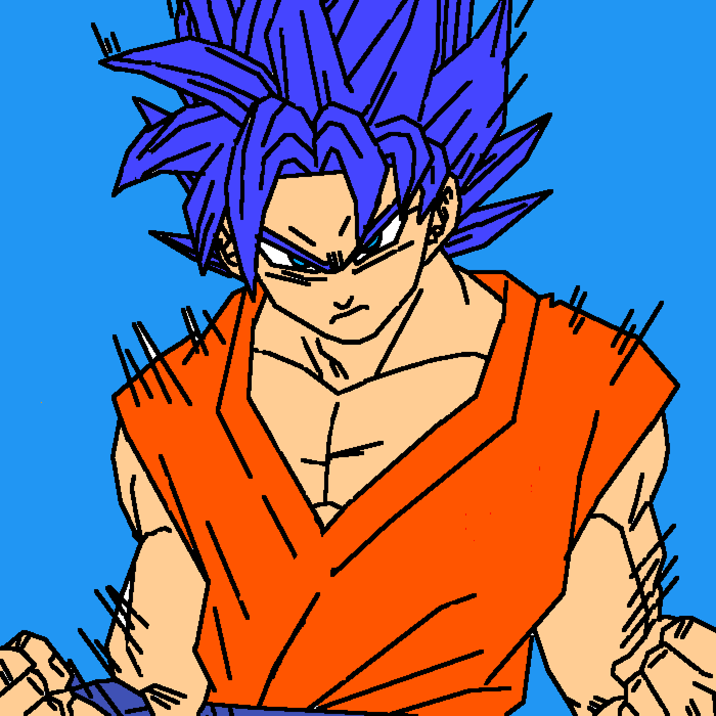 Pixilart - Manga ssb goku by noobmaster69696