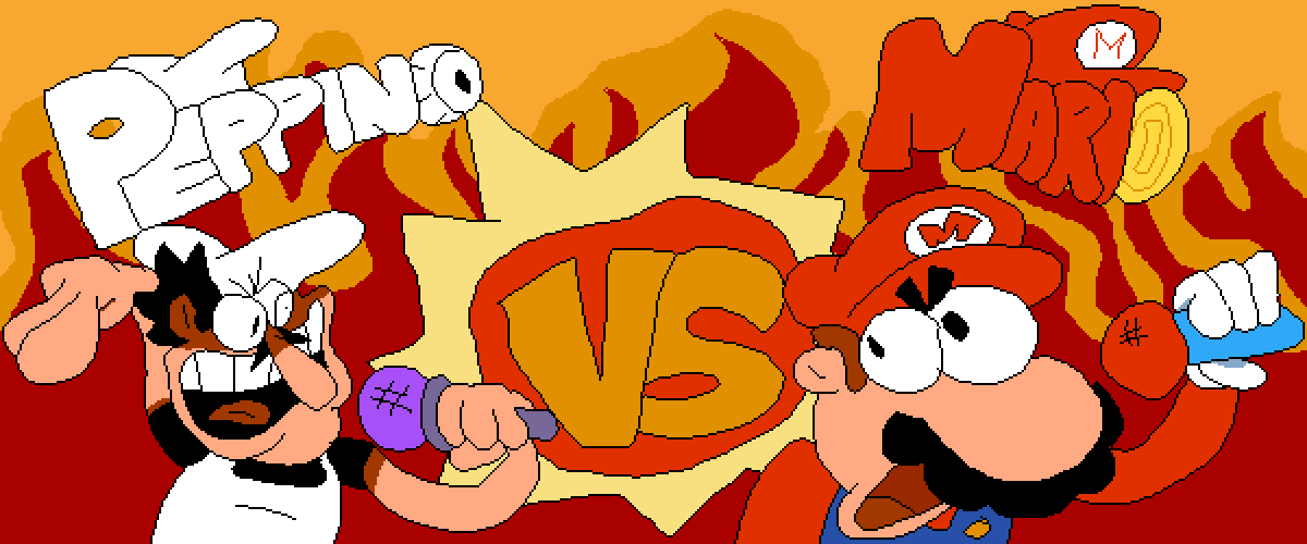 Pixilart - Peppino vs Mario by TibbDonut192