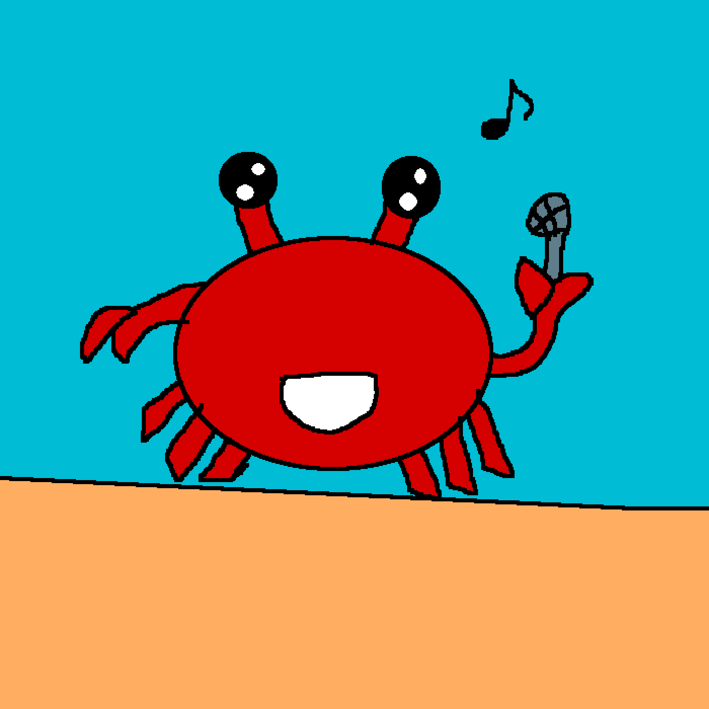Pixilart - Lily the crab singing by Vivy