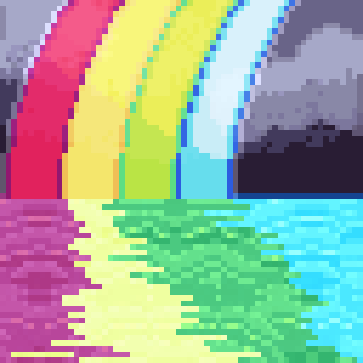 Pixilart - Rainbow Ocean by nahiara001