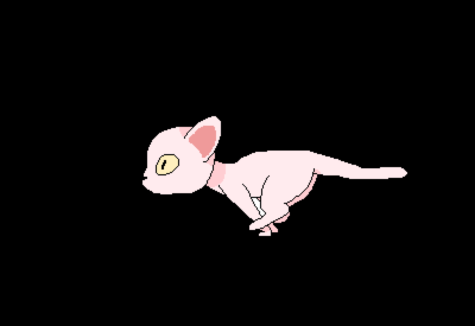 Pixilart - Cat running by Rosie2Hug8