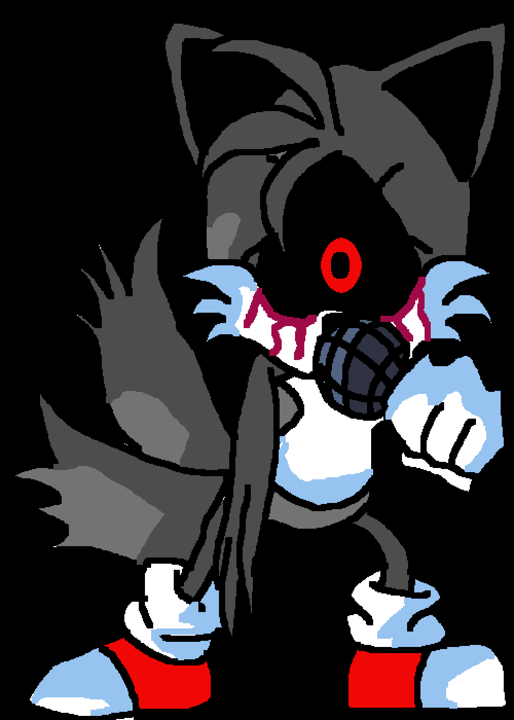 Pixilart - Tails EXE base by crazytails