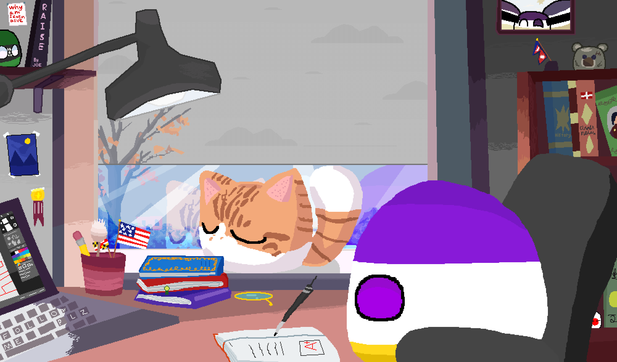 Pixilart - "The Cozy Desk..." by Pyrobyte