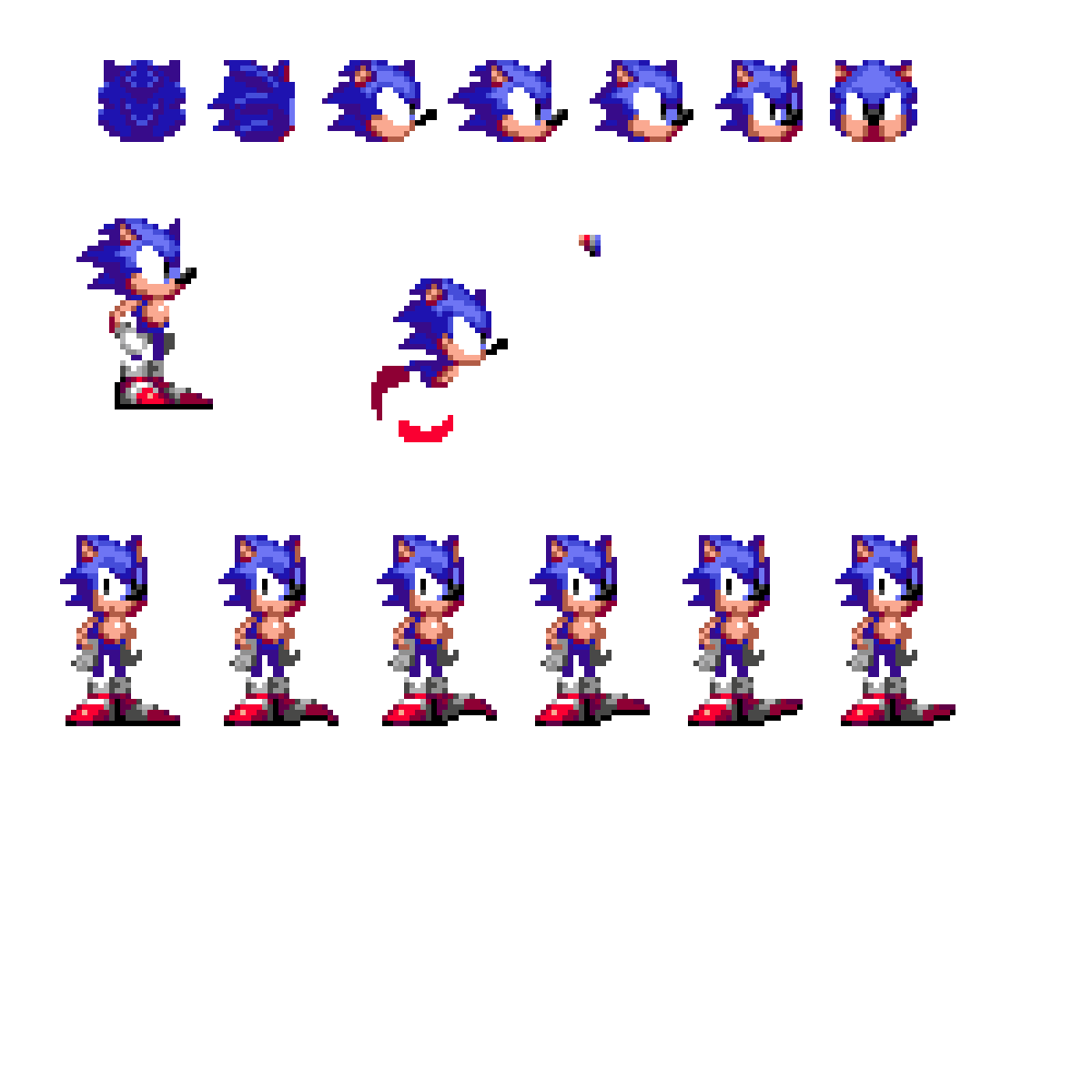Pixilart - Sonic game test sprites by Gavin2040