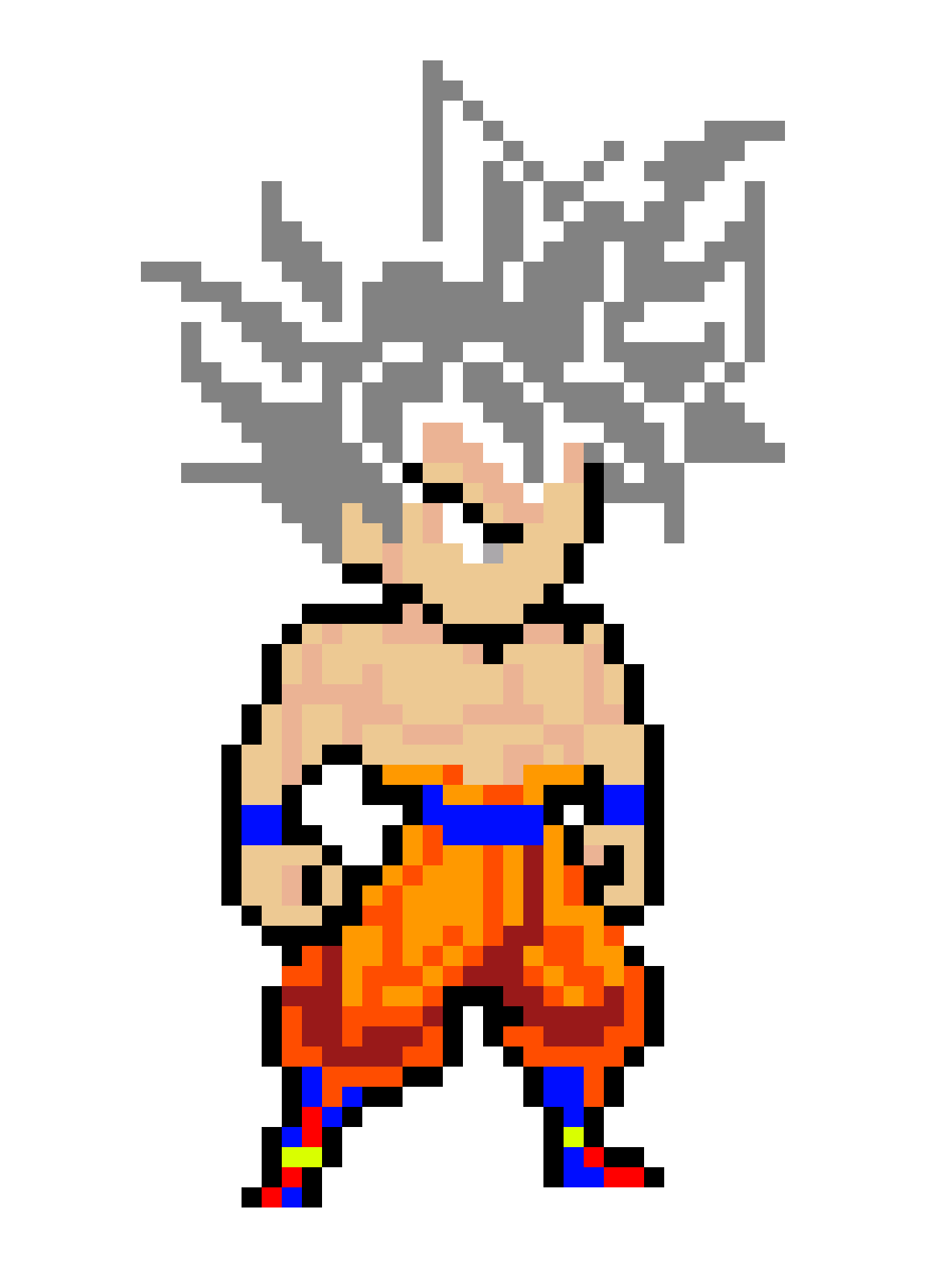 Pixilart - Son Goku Ultra Instinct Mastered | v.1 by PixelArtDragon