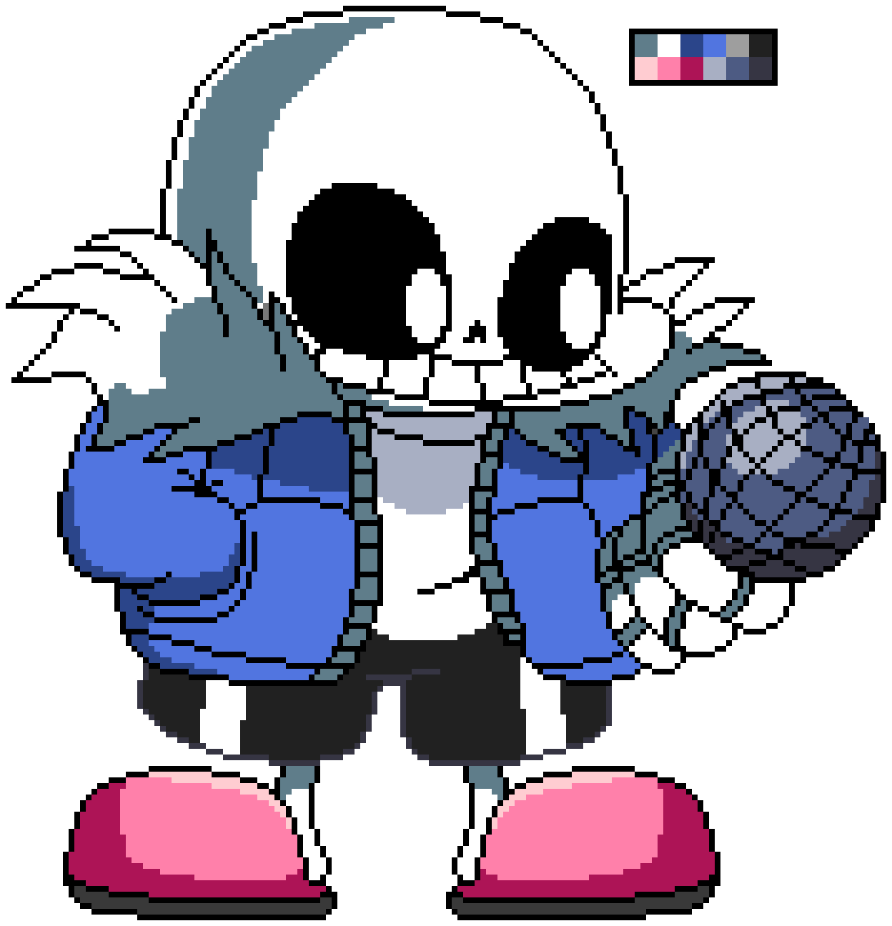 Pixilart - FNF Sans Indie Cross by TojiSolosAll