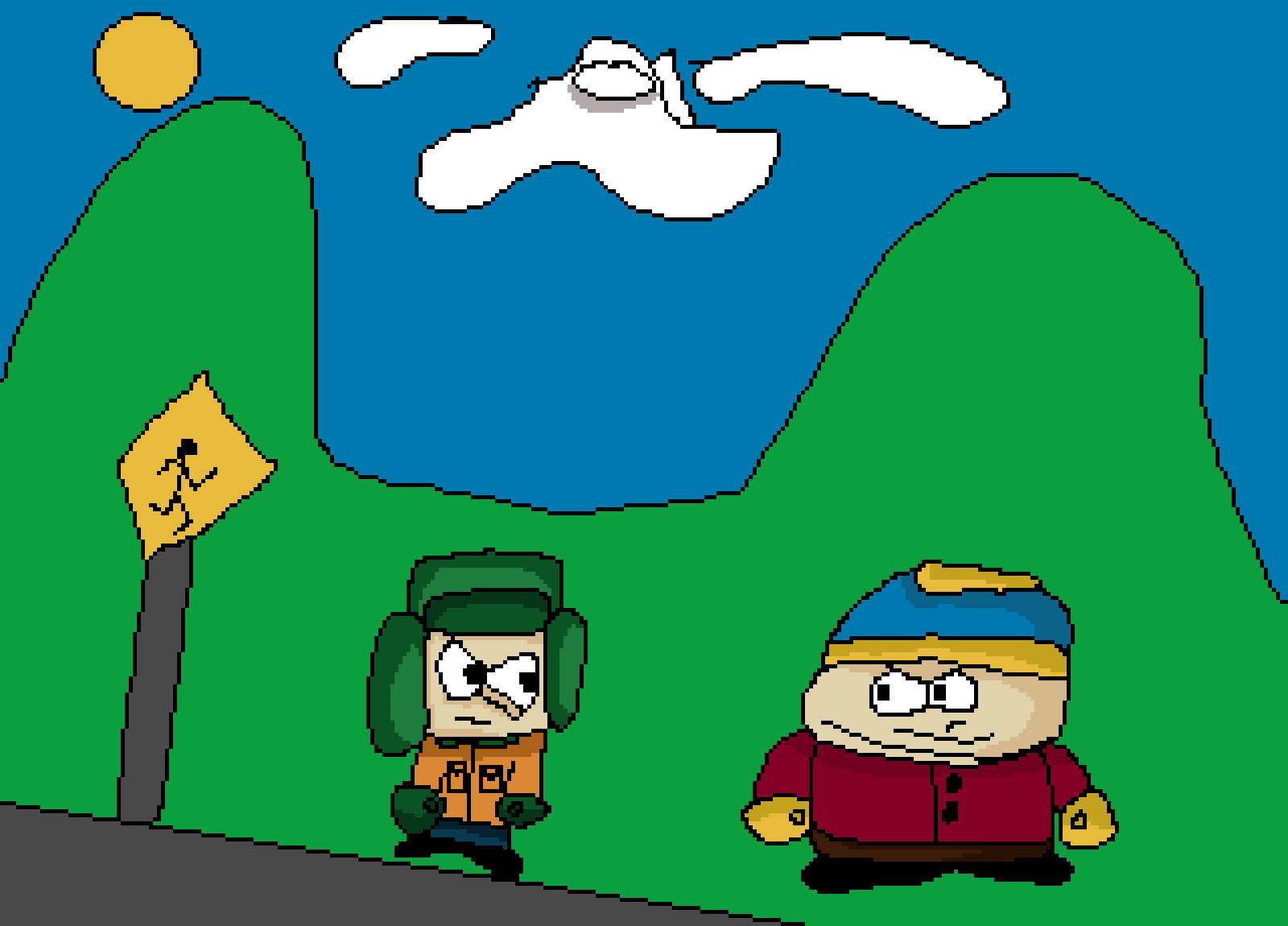 Pixilart - Kyle And Cartman Fighting Part 1! by Kurtpro8