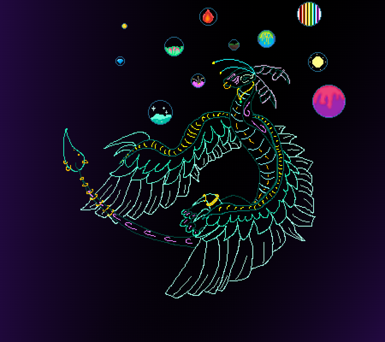 Pixilart - Fancy Shiny Dragon by FRAWG