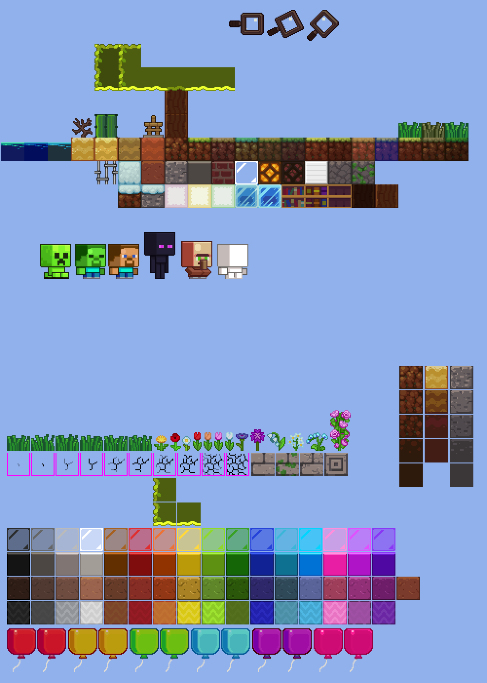 Pixilart - minecraft M.V. textures and sprites WIP by Tuxedoedabyss03