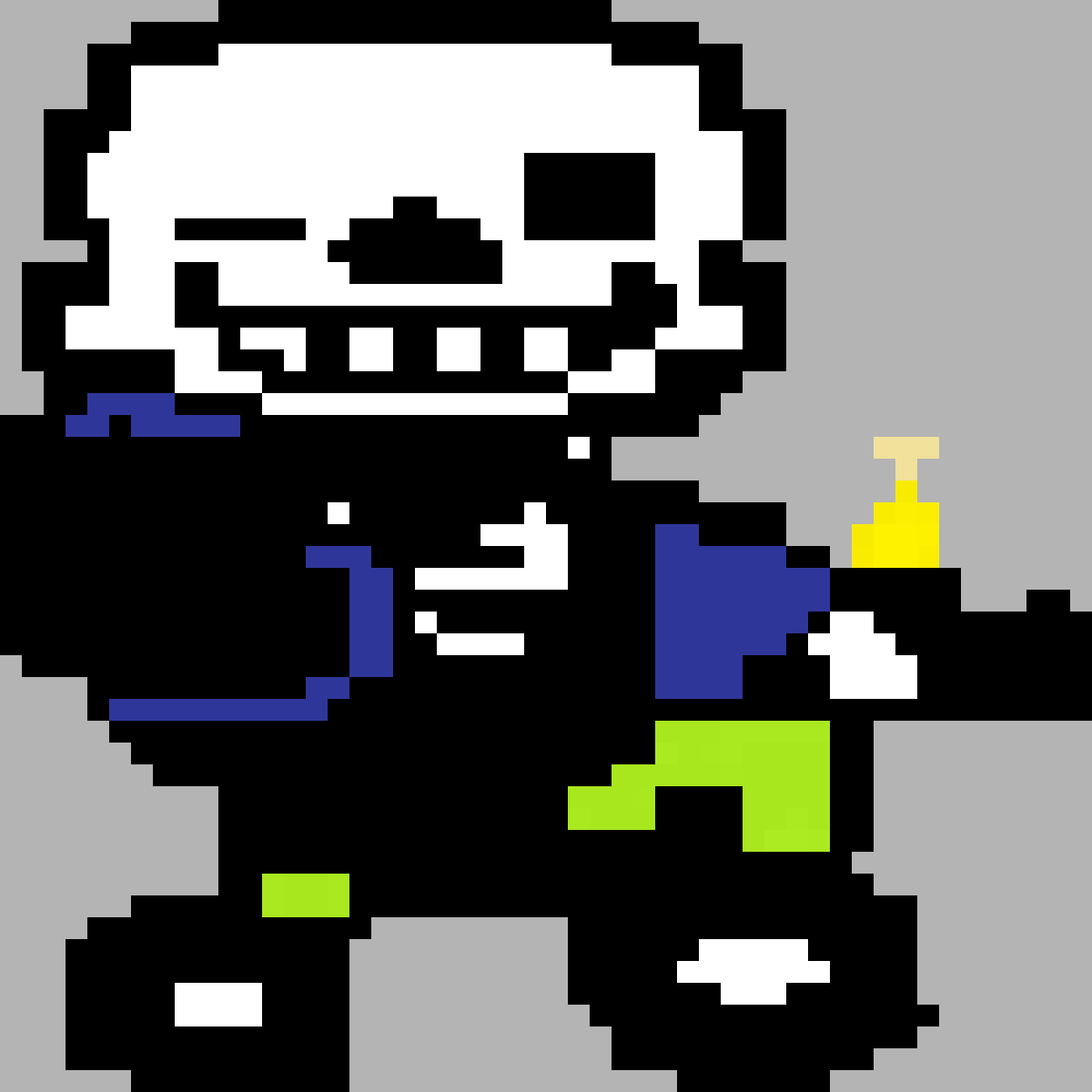 Pixilart - Sans On a tricycle by Transssss