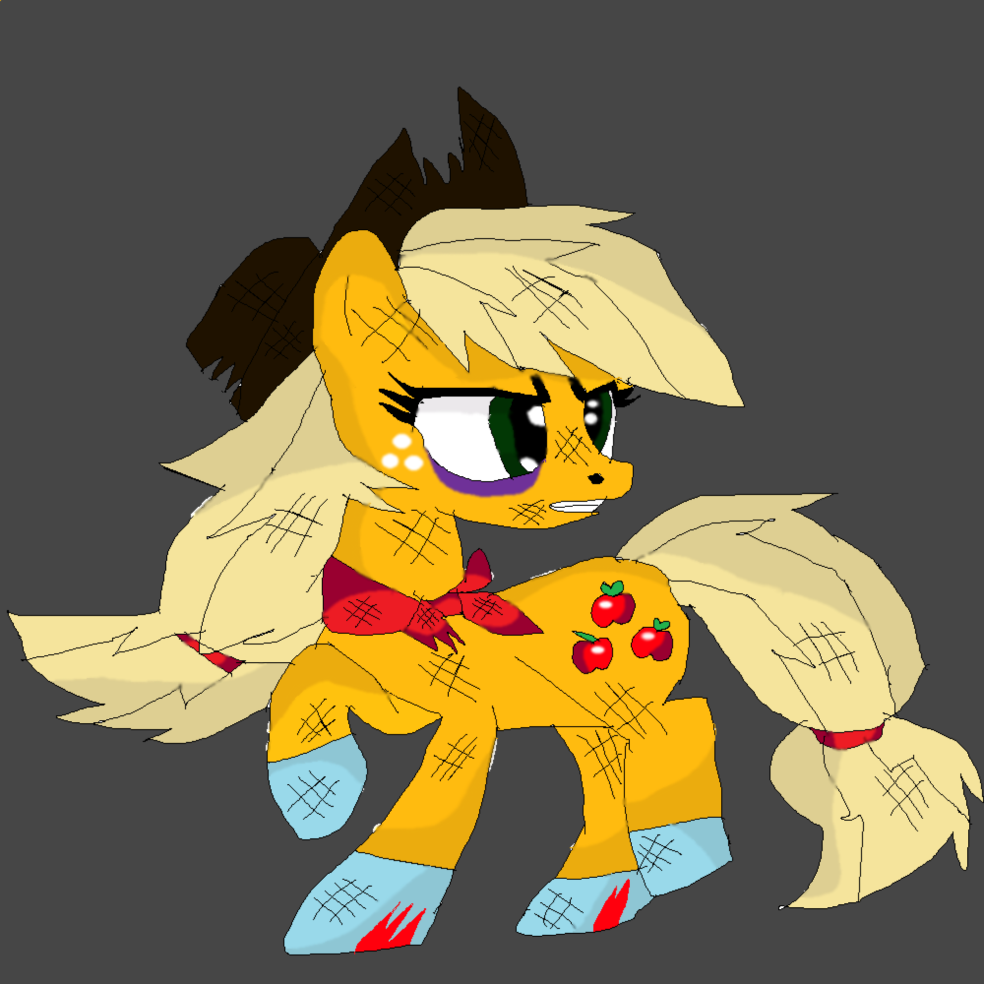 Pixilart - apple jack (my au) the black tree virus by UnknownPoision