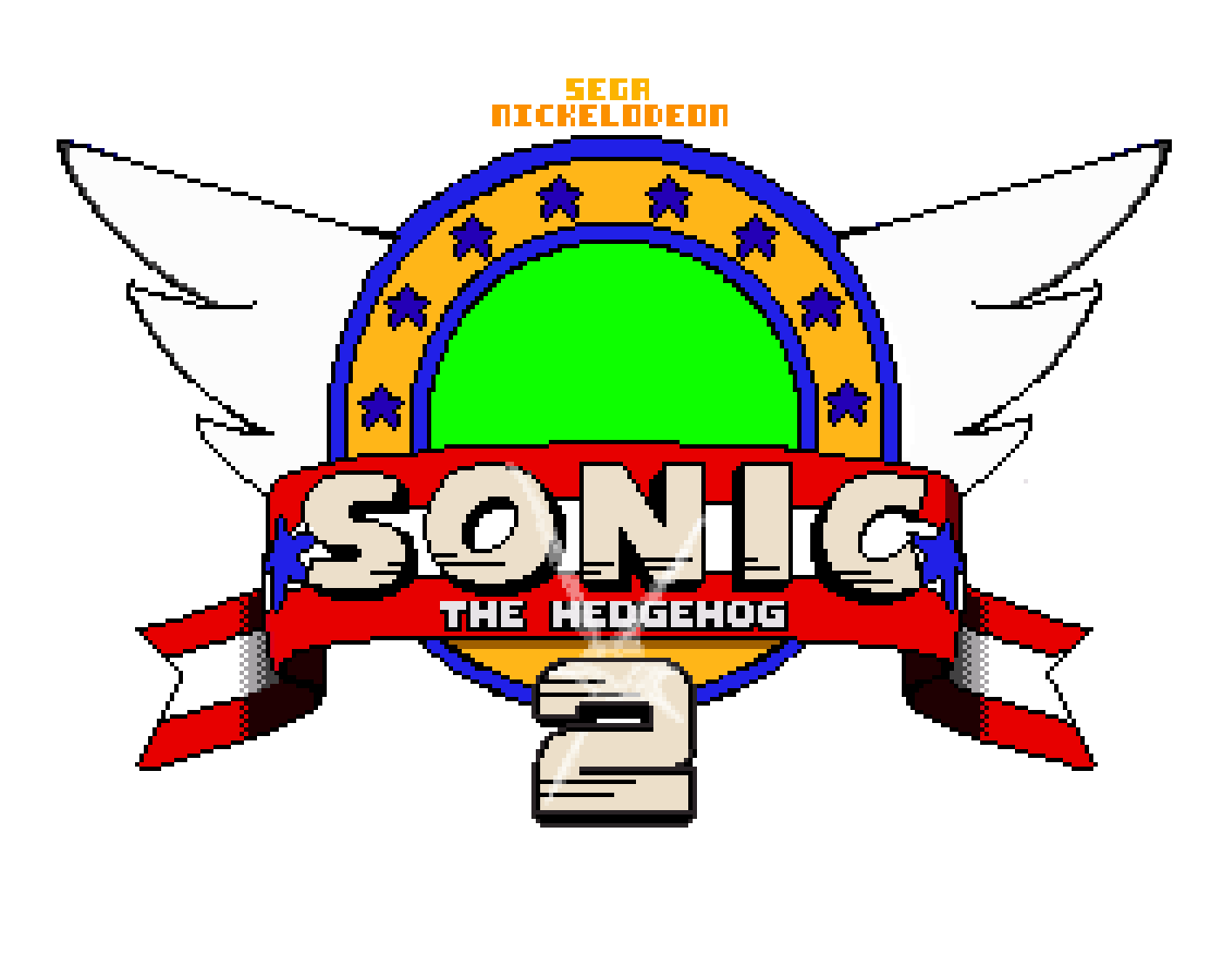 Pixilart Sonic 2 Banner Loud Sonic Ver By Jmear Collins96 