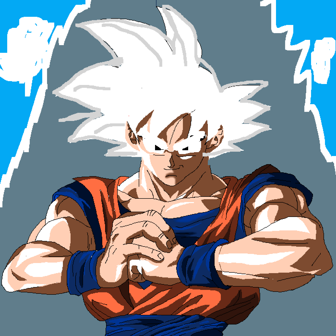 Pixilart - Hyper saiyan Goku by Pixilarts-Goku