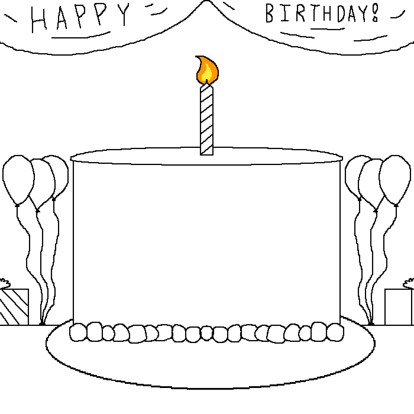 Pixilart - Birthday Cake Base by Phoenix-N