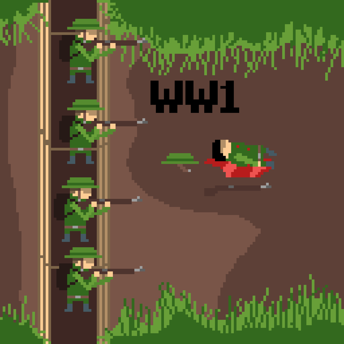 Pixilart - WW1 trench by GABOXCBLX