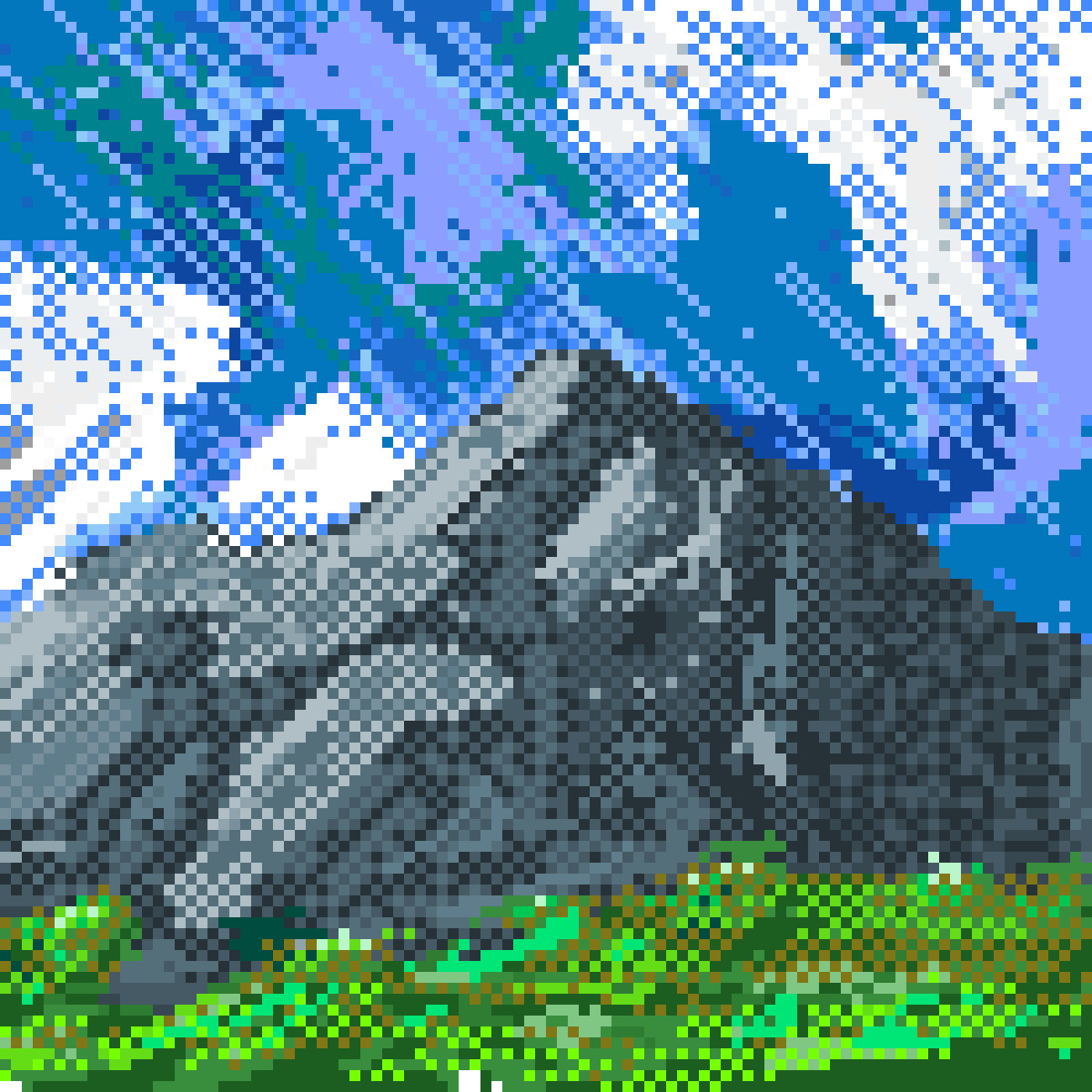 Pixilart - Mount Pixel by CartoonistSlime