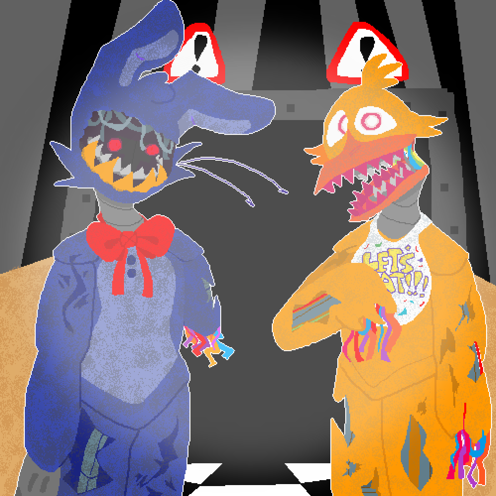 Pixilart - Wither Bonnie + Chica by Ice-Bell