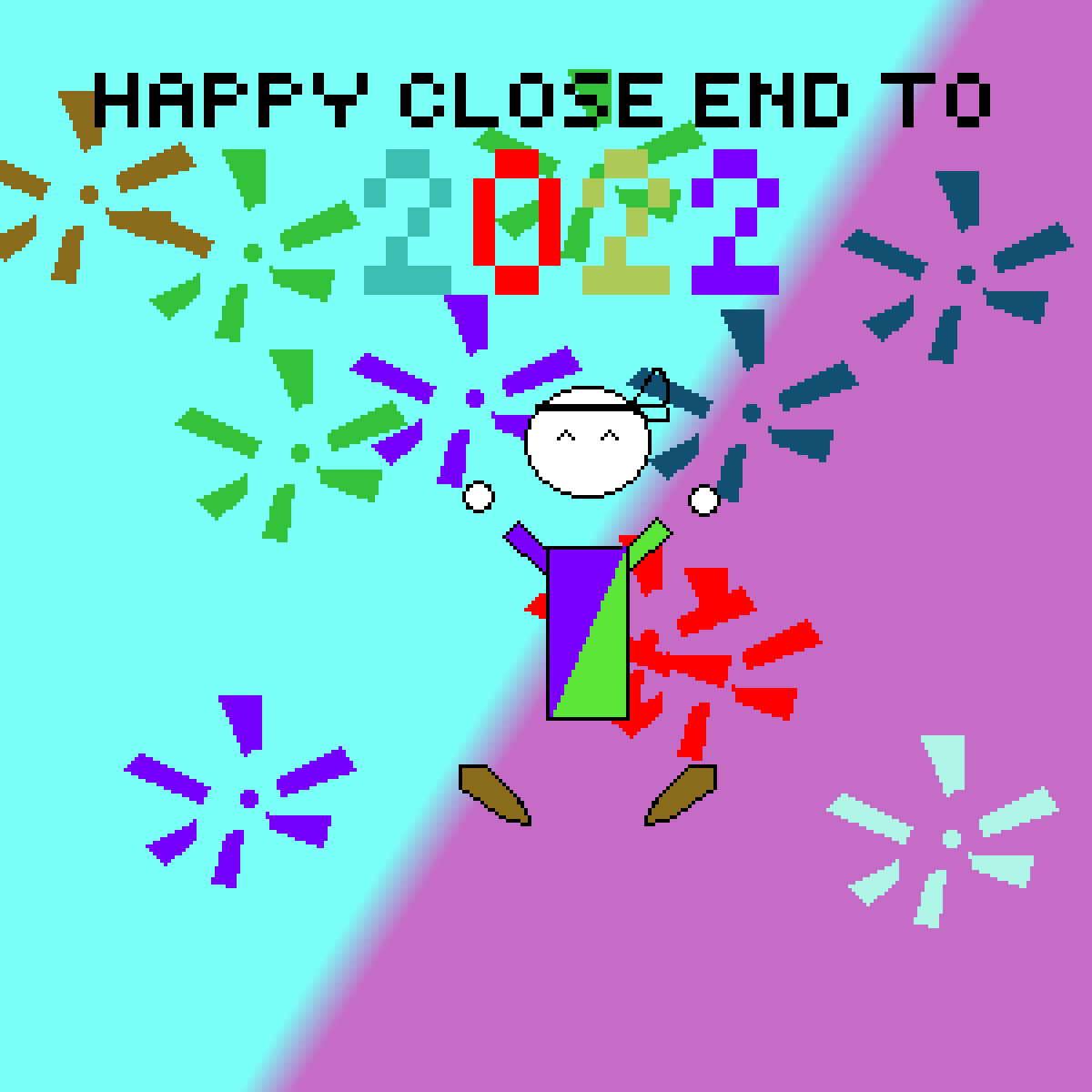 Pixilart - HAPPY (close) END TO 2022 by bedrock-mines