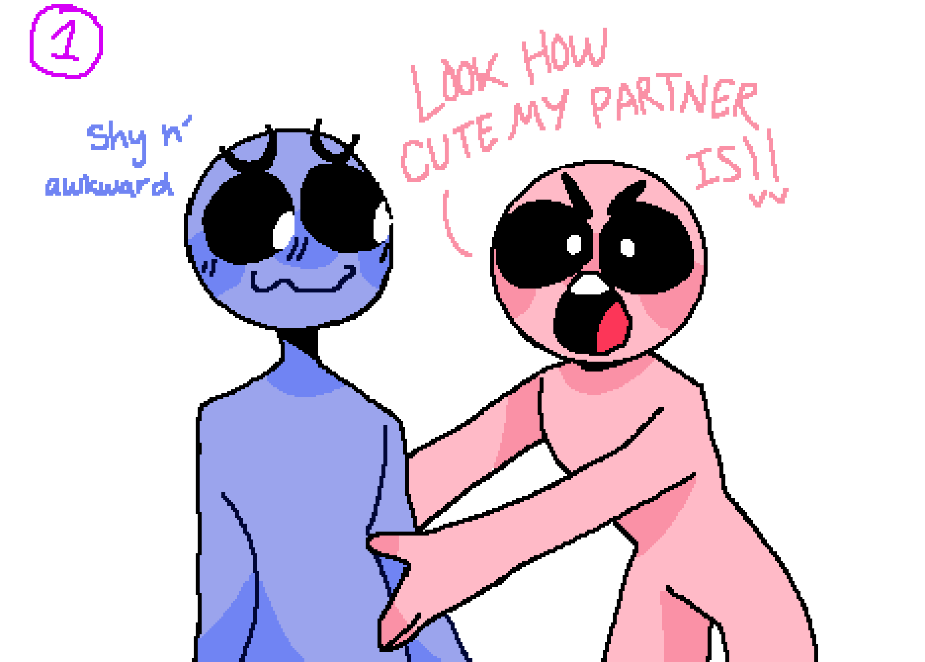 Pixilart - Couple BFF Bases by sansy23