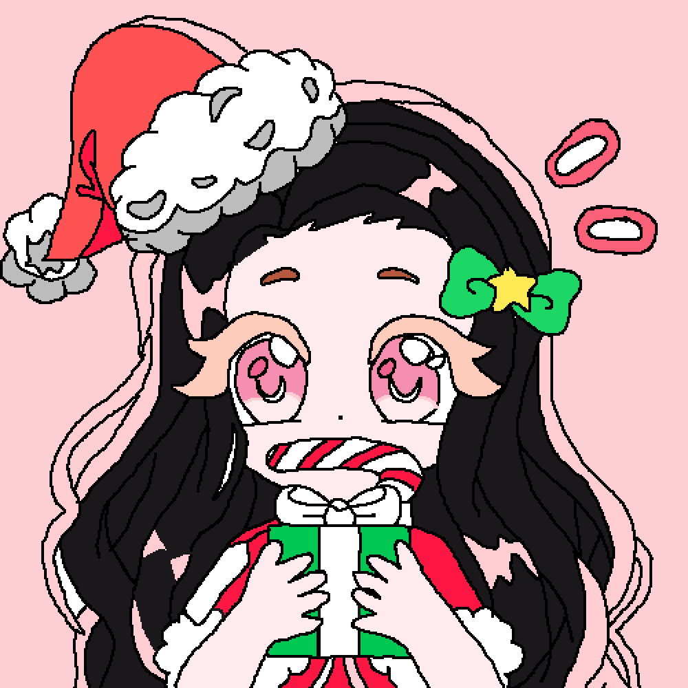 Pixilart - Christmas Nezuko by ChristmasCATMAS