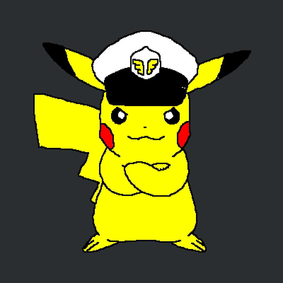 Pixilart - Captain Pikachu by Classic-Tails-8