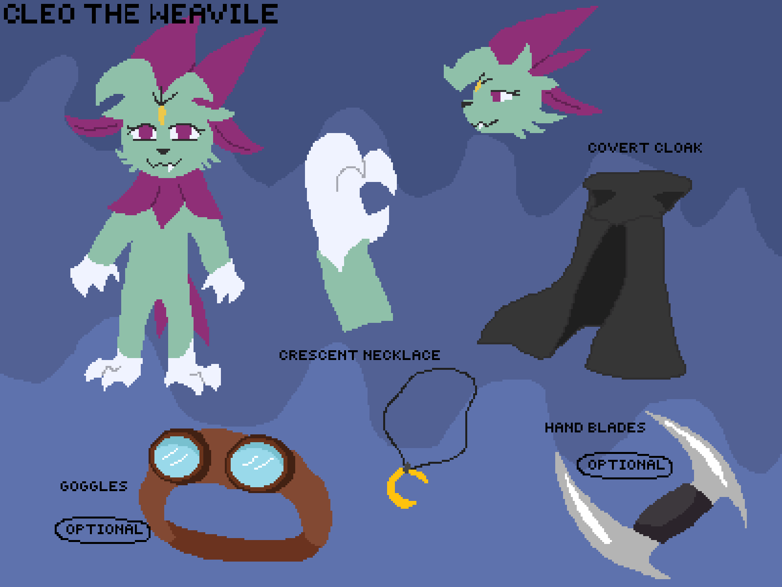 Pixilart - Cleo the Weavile Ref Sheet by Thunderbird509