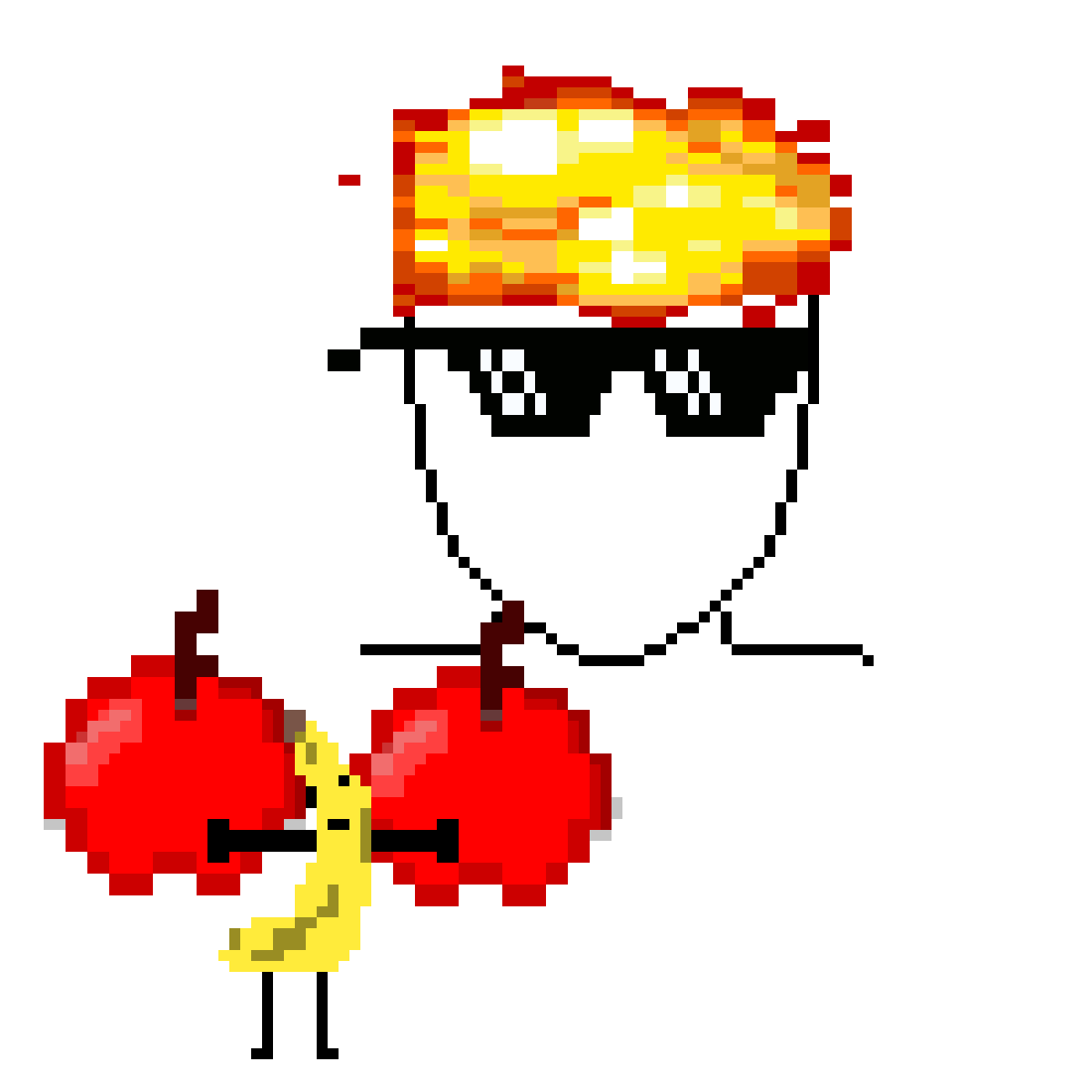 Pixilart - sussy fruity baka and cool gangasinga by JacobPixils