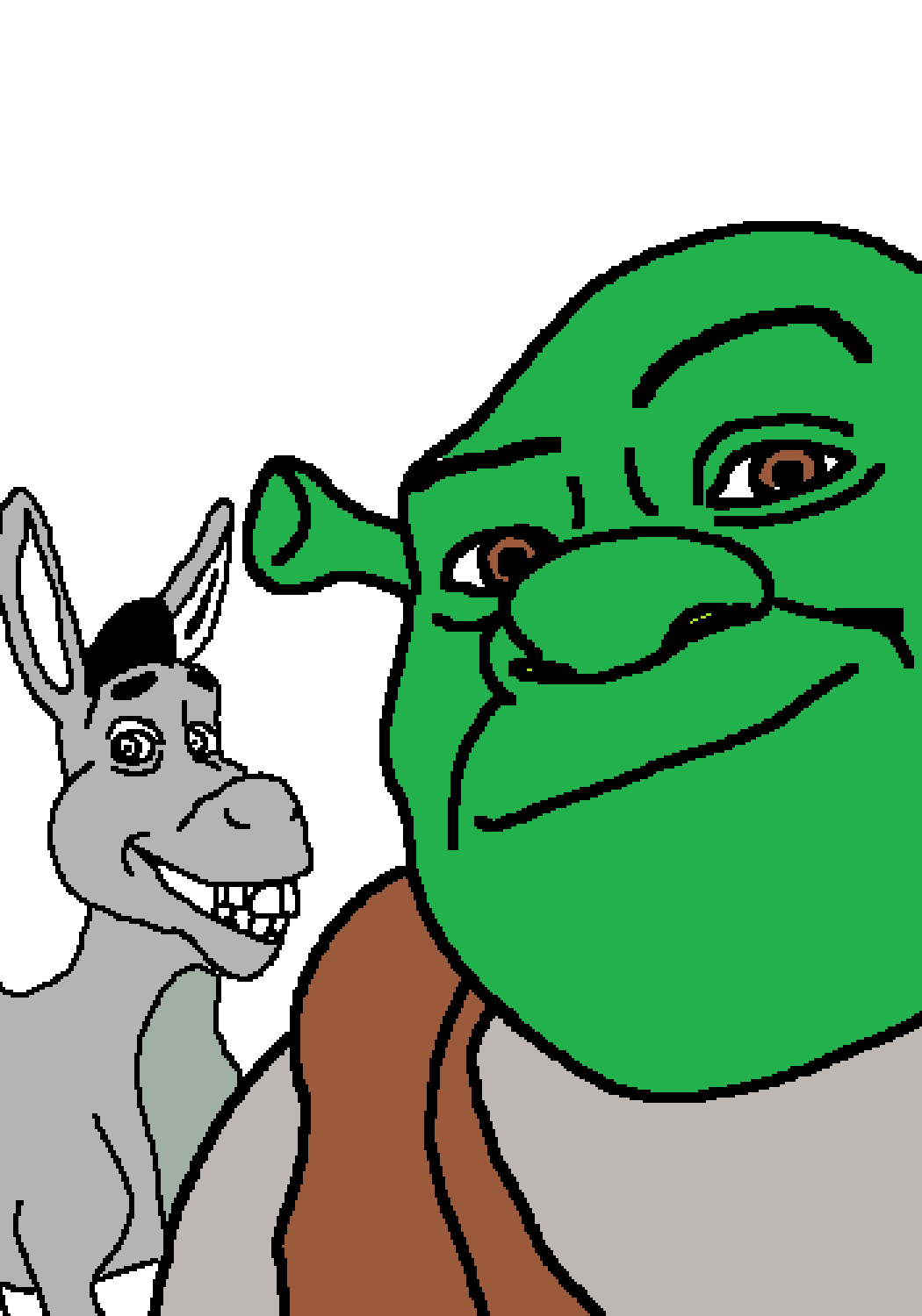 Pixilart - Shrek and Donkey Base by Shrek1269