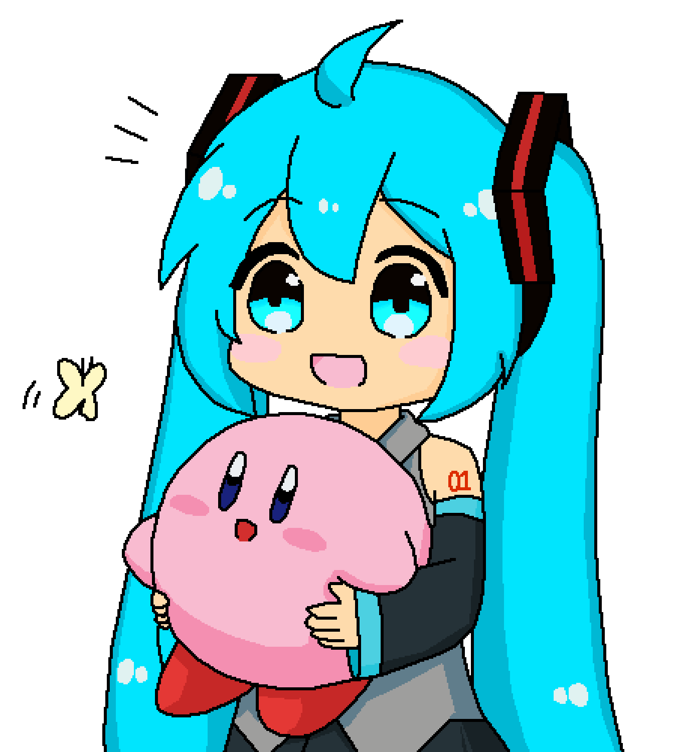 Pixilart - Miku and Kirby by SailorMoon6